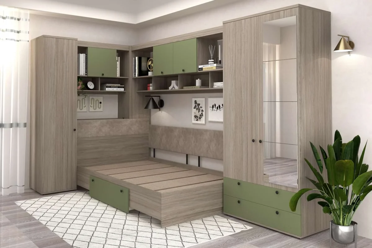 Dormitor colt AMBRO 10, Oak, Pesto - Mobilier Online